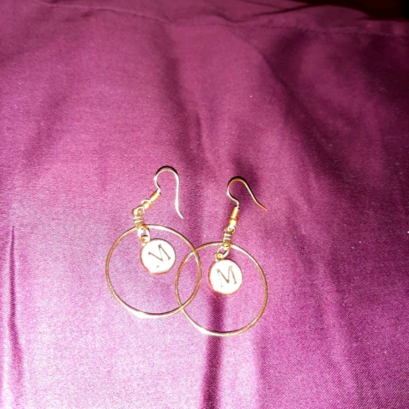 Hand Crafted | Jewelry | Letter M Hoop Earrings | Poshmark